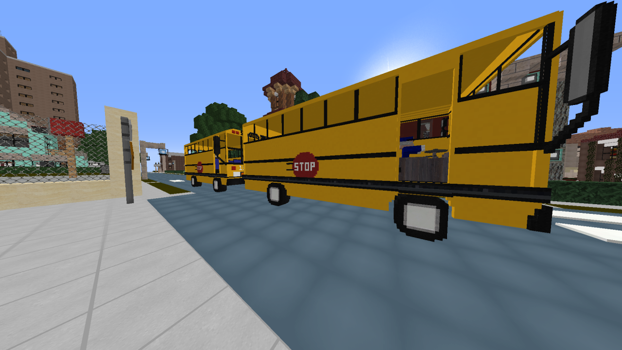 School Bus (Chisel and Bits) Minecraft Map