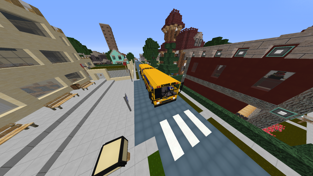 School Bus (Chisel and Bits) Minecraft Map