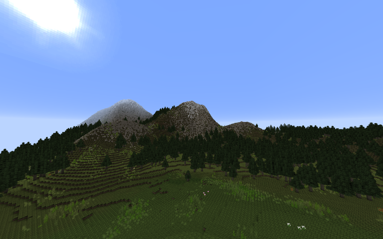 Hill terrain 1 - Circular map Minecraft Map