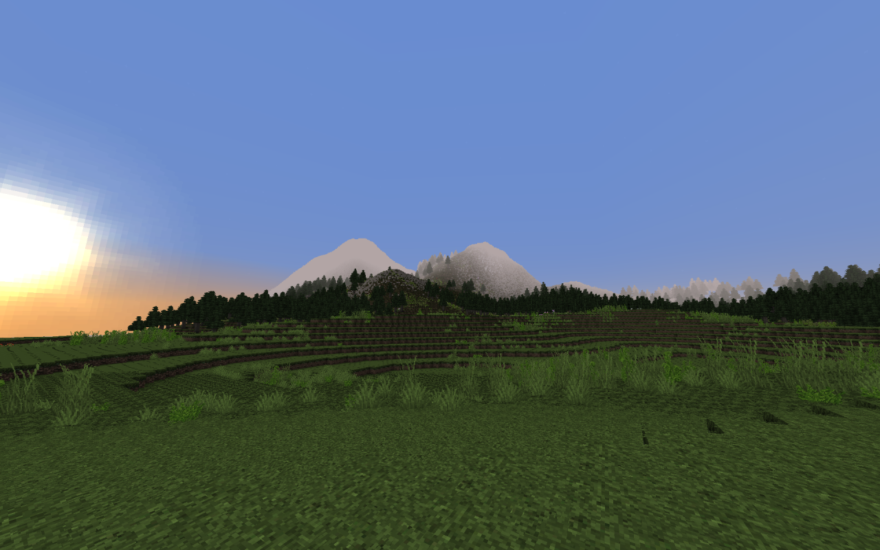 Hill terrain 1 - Circular map Minecraft Map