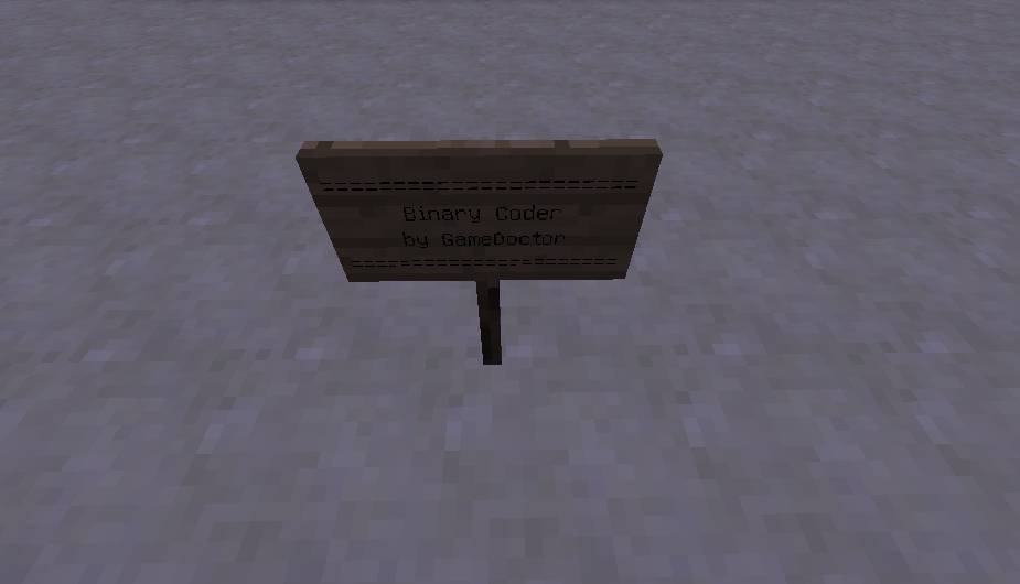Simple Binary Coder Minecraft Map