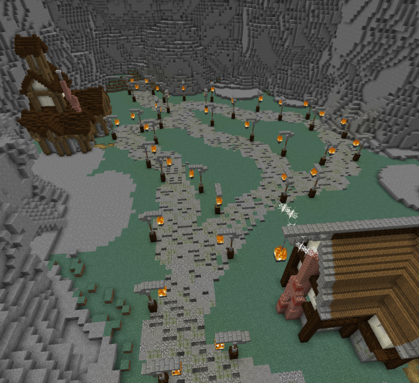 Mountain Cave Village Minecraft Map