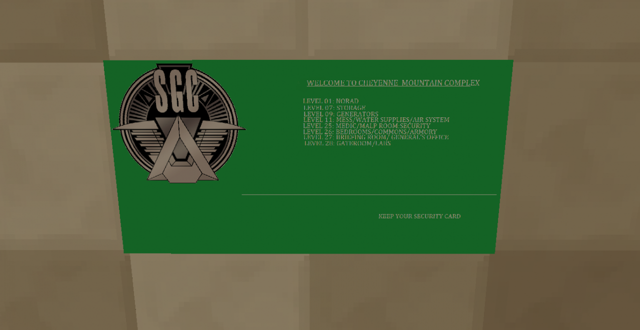 Stargate : STARGATE COMMAND V2.0 Minecraft Map