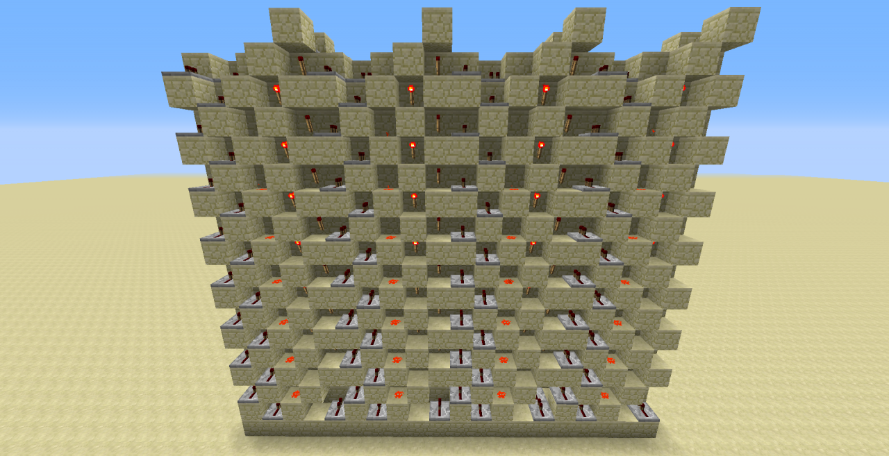 16 byte in/out memory Inspired by _Phrozenbit_ Minecraft Map