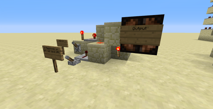 16 byte in/out memory Inspired by _Phrozenbit_ Minecraft Map