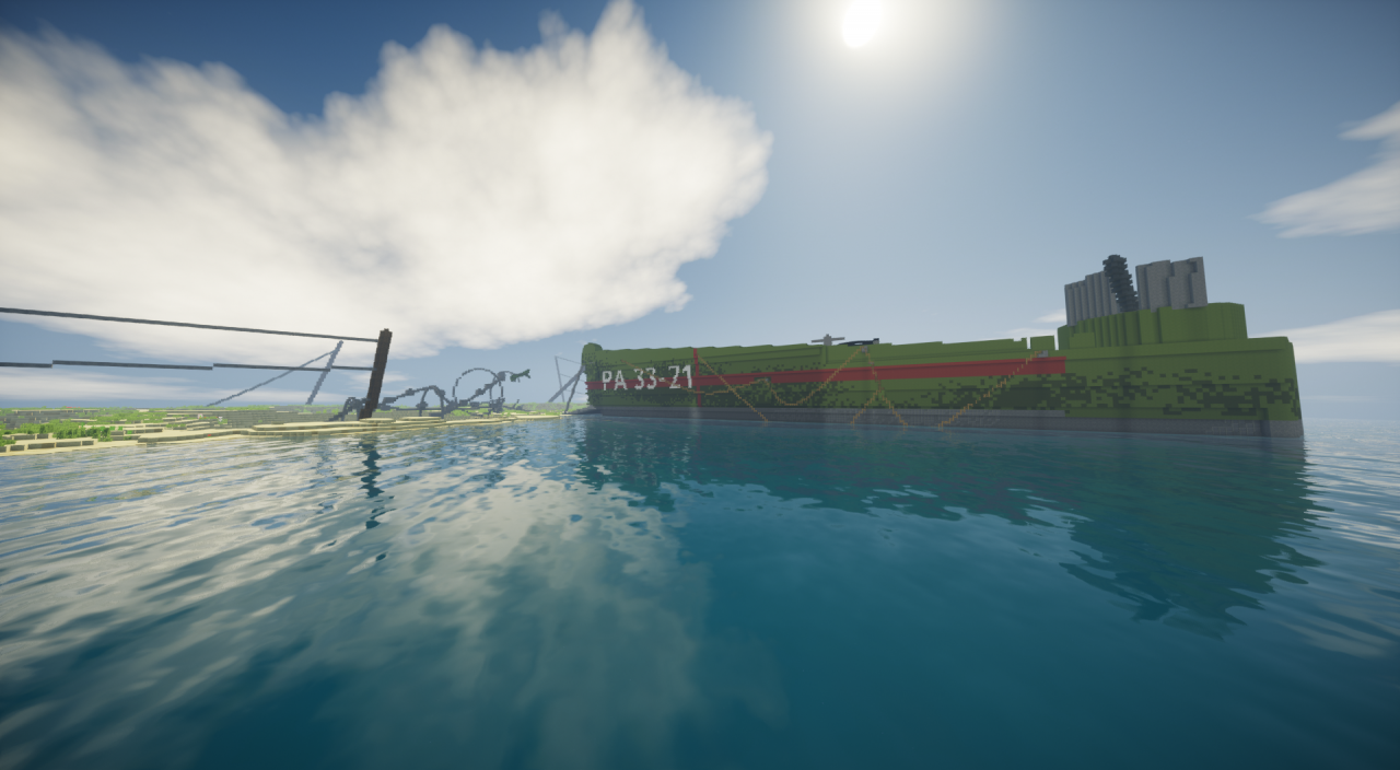 Omaha Beach - Normandy Invasion ~ WW2 Higgins Transport Craft Minecraft Map