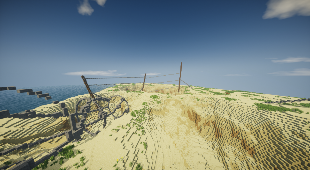 Omaha Beach - Normandy Invasion ~ WW2 Higgins Transport Craft Minecraft Map