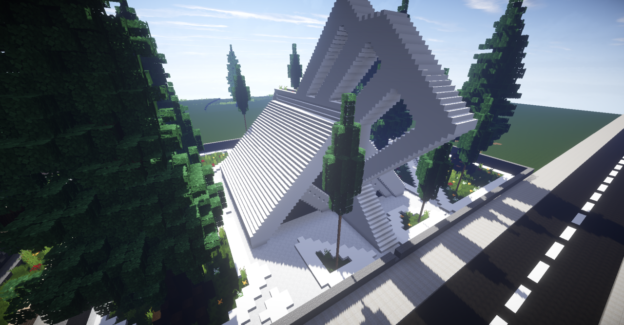 Futuristic A-Frame House ! Minecraft Map