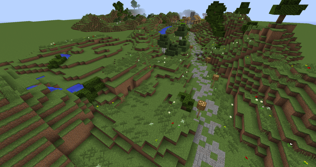 Fields and Village Minecraft Map