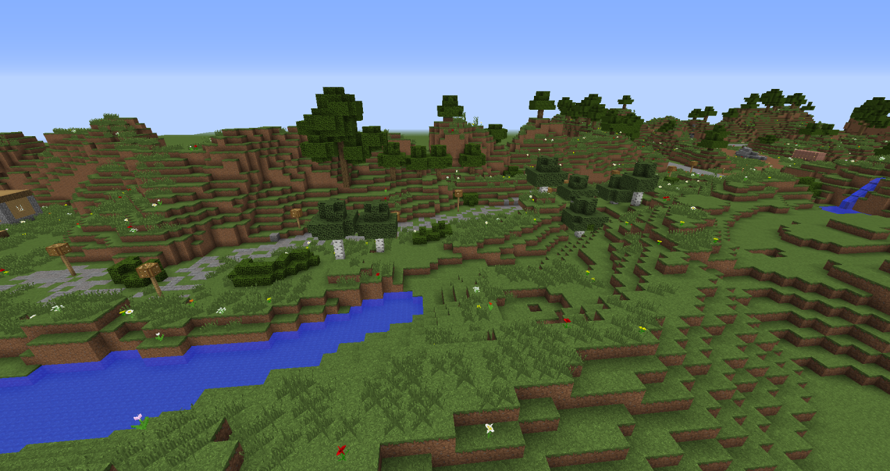 Fields and Village Minecraft Map