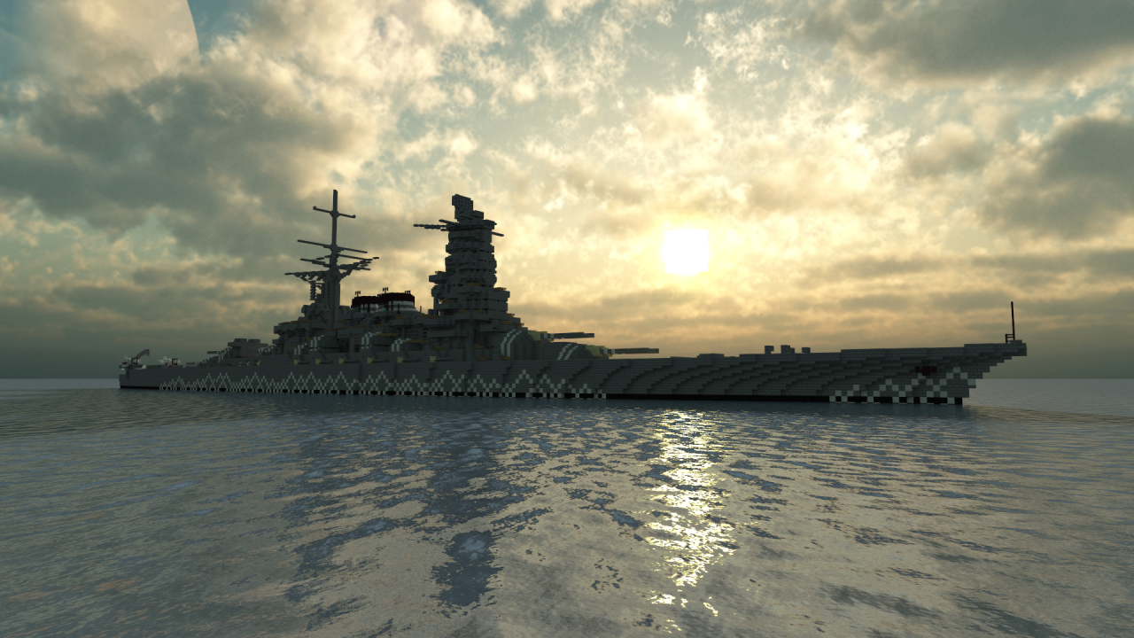 Fictional Japanese Battleship - 三河 (Mikawa) Minecraft Map
