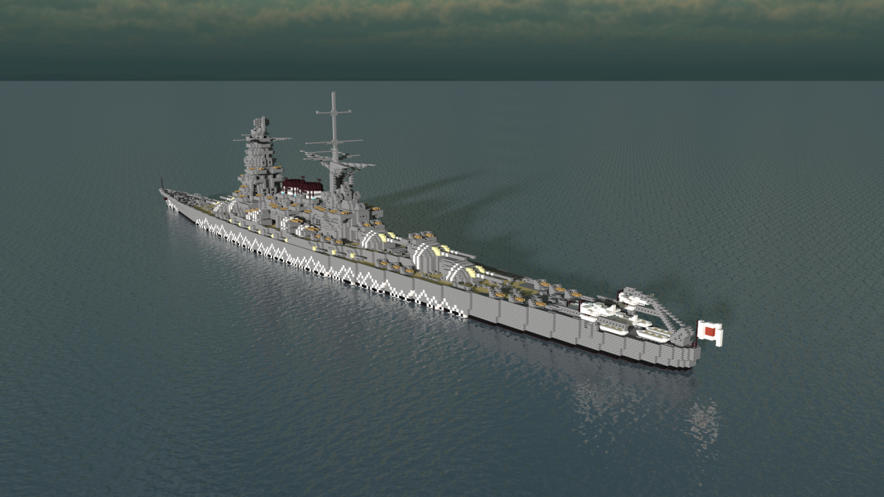 Fictional Japanese Battleship - 三河 (Mikawa) Minecraft Map