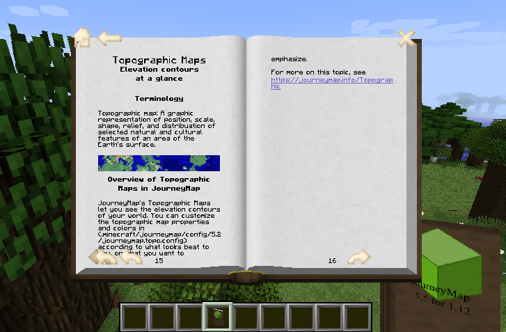 readable Guide book for JourneyMap Minecraft Texture Pack