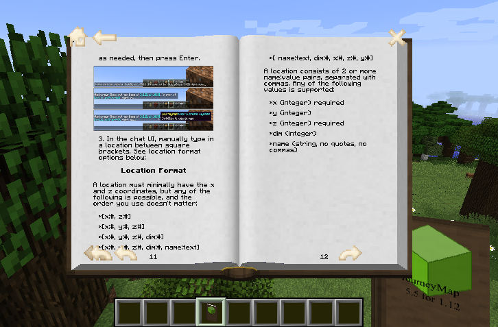 readable Guide book for JourneyMap Minecraft Texture Pack
