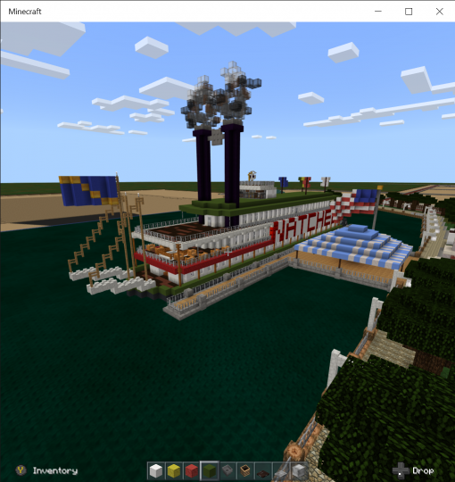 Natchez river boat "bedrock edition" Minecraft Map
