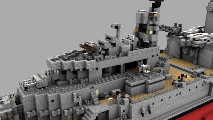 HMS Repulse 1:1 Scale Minecraft Map