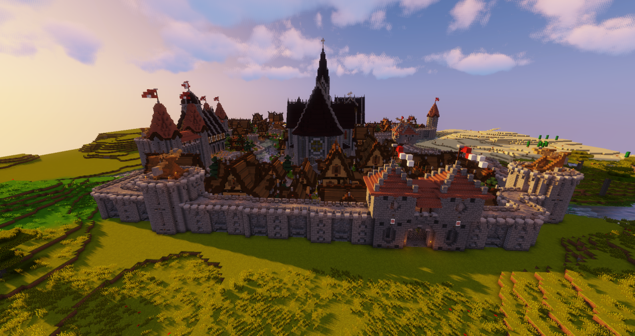 Village médiévale fortifiée Minecraft Map