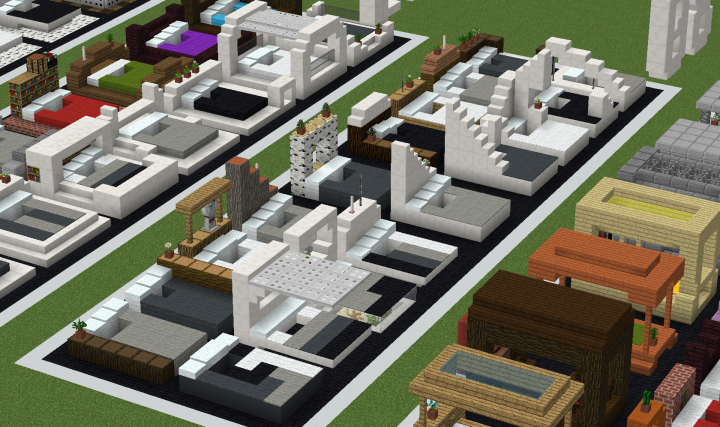 78 bed design / 78 modèles de lits Minecraft Map