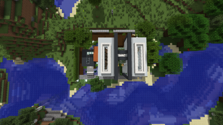 Hi-tech house "radiator" Minecraft Map