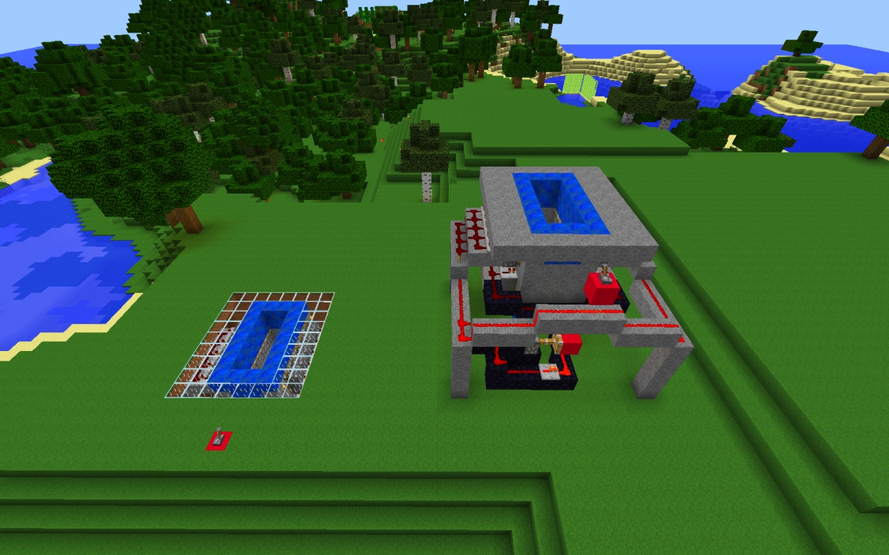 2x5 Block - hidden trap Door (seamless) Minecraft Map