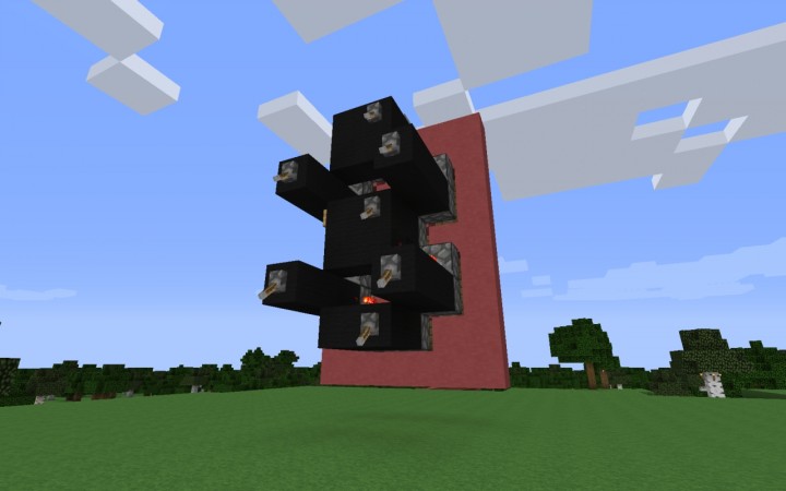 *7 segment* small piston display Minecraft Map
