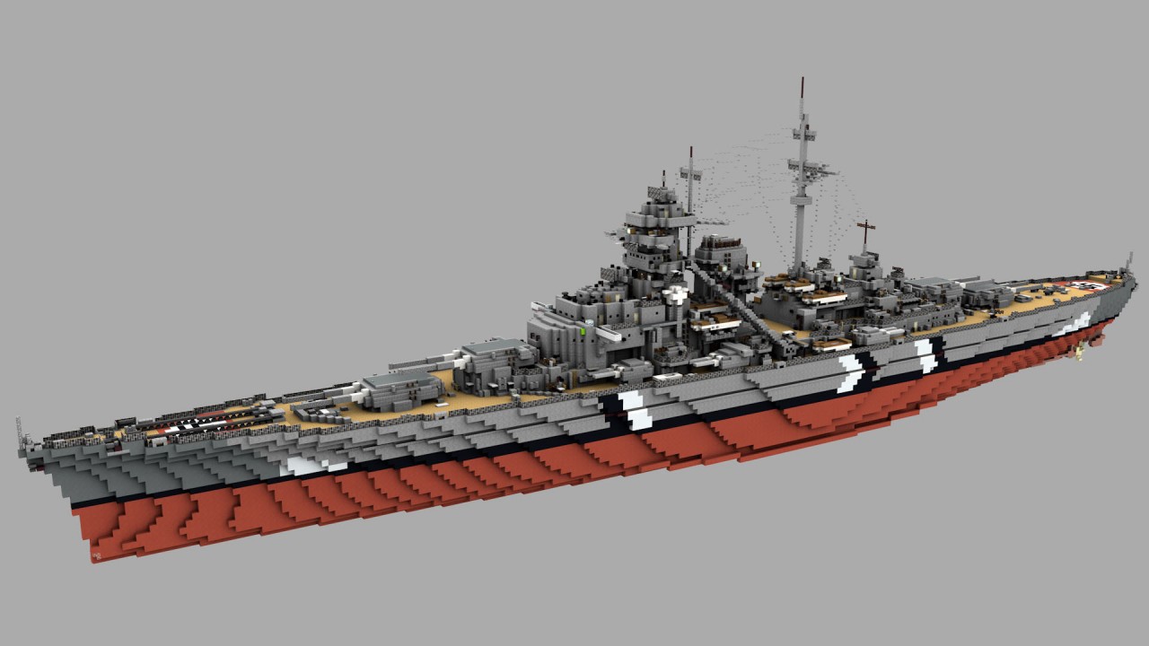 Bismarck 1:1 Scale Minecraft Map