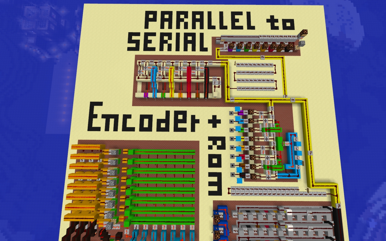 Parallel to Serial Encoder & Rom Minecraft Map