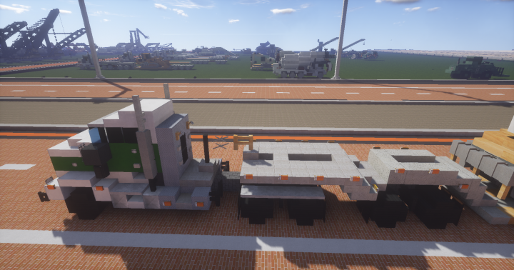 Peterbilt Truck and (2+3) Lowboy Trailer + LIEBHERR LR636 (Track-Loader ...