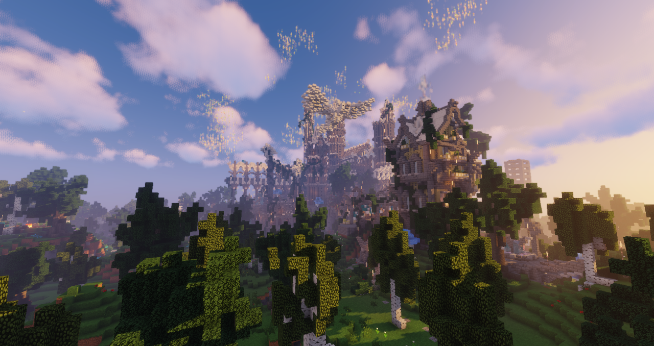 Elven Gothic Spawn Castle Minecraft Map