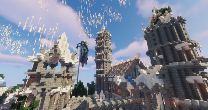 Elven Gothic Spawn Castle Minecraft Map