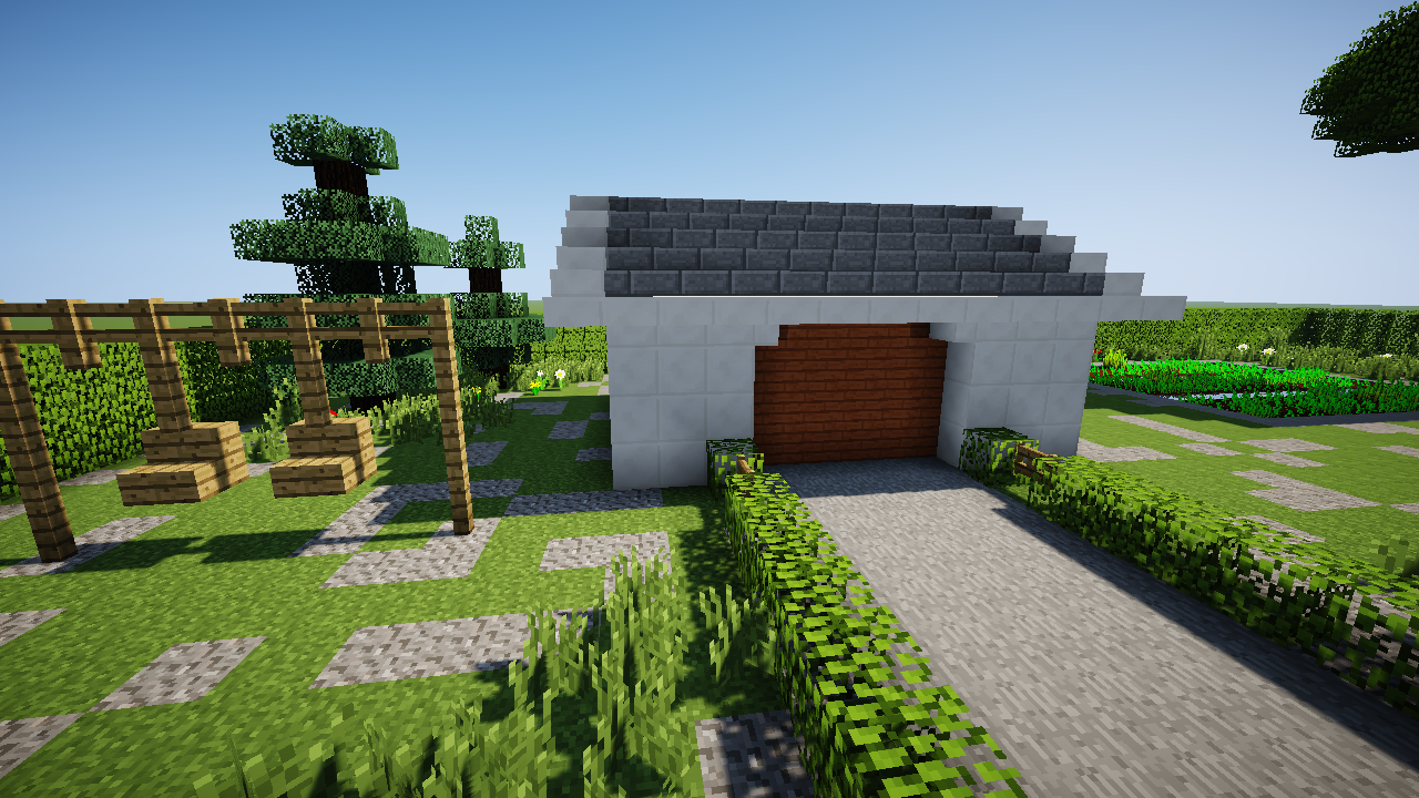 MODEST COUNTRY GABLE HOME +Yard Minecraft Map