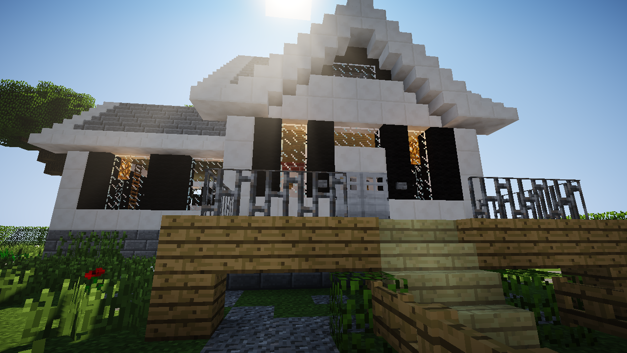 MODEST COUNTRY GABLE HOME +Yard Minecraft Map