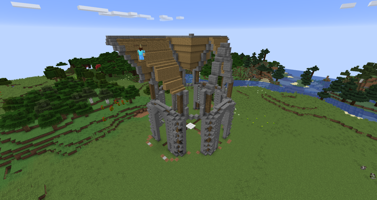 HandCrafted - Towny world spawn area. Minecraft Map