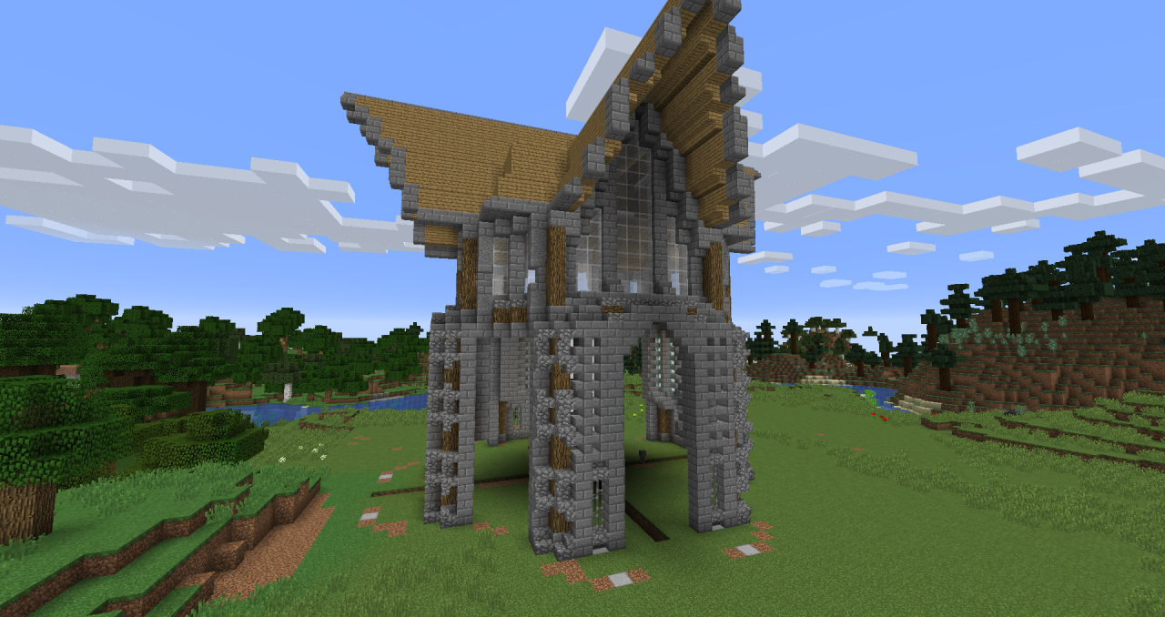 HandCrafted - Towny world spawn area. Minecraft Map