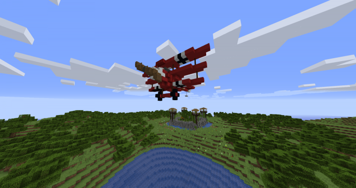 "Fokker Dr. I" Red Baron aircraft by SeGow Minecraft Map