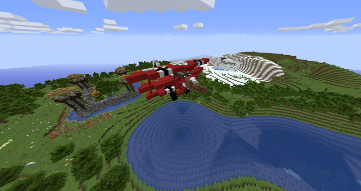"Fokker Dr. I" Red Baron aircraft by SeGow Minecraft Map