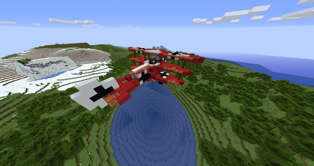 "Fokker Dr. I" Red Baron aircraft by SeGow Minecraft Map