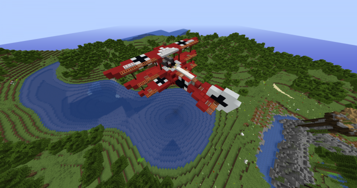 "Fokker Dr. I" Red Baron aircraft by SeGow Minecraft Map