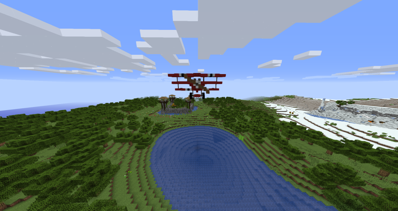 "Fokker Dr. I" Red Baron aircraft by SeGow Minecraft Map