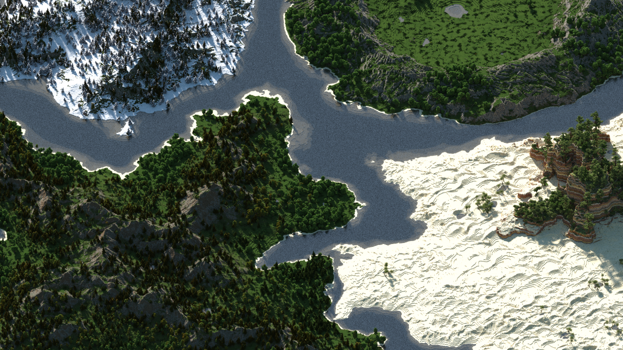 Four worlds - Four lives - Map Minecraft [WorldPainter] Minecraft Map