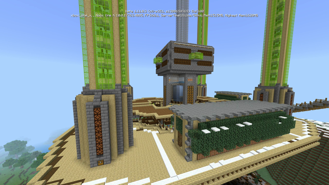 "Iron Farm Cactus Towers" [7] Minecraft Bedrock Infiniverse Air ...