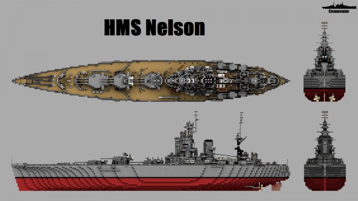 HMS Nelson 1:1 Scale Minecraft Map