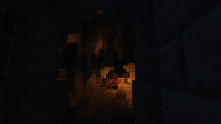 Cave Enchanting Room Minecraft Map