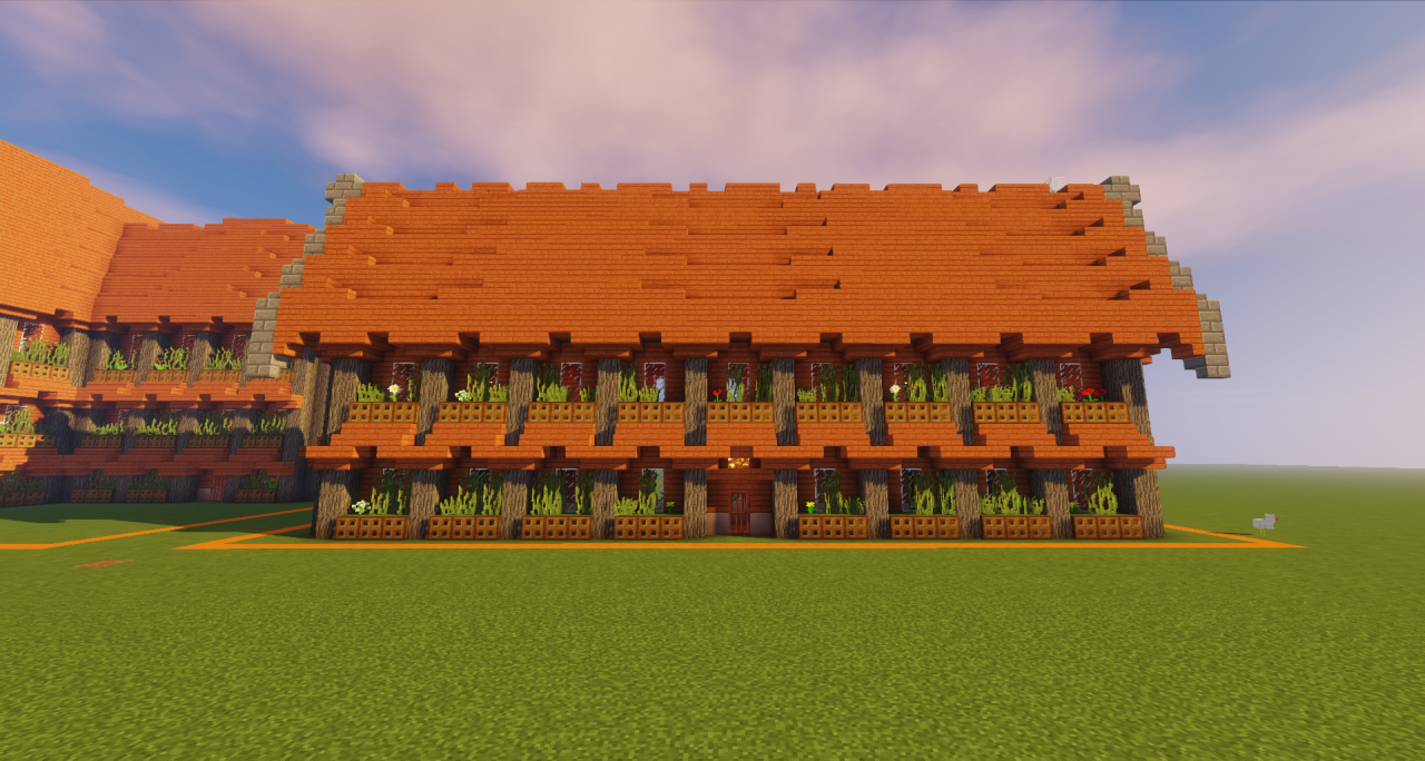 Orange Desing Medieval Buildings Minecraft Map