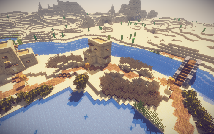 Sandra, the desert oasis town Minecraft Map