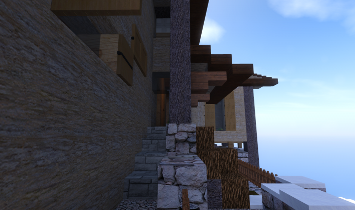 Realistic ski resort chalet Minecraft Map