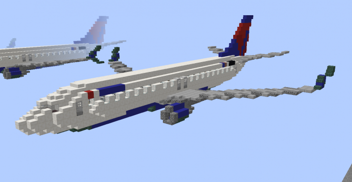 Delta 737-900ER with both winglet types 1.5:1 scale Minecraft Map