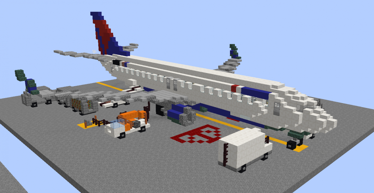 Delta 737-900ER with both winglet types 1.5:1 scale Minecraft Map