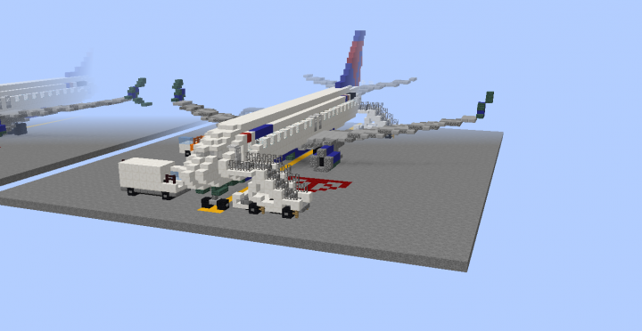 Delta 737-900ER with both winglet types 1.5:1 scale Minecraft Map