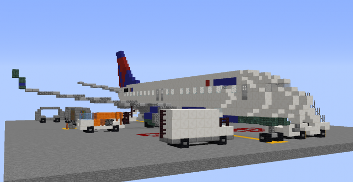 Delta 737-900ER with both winglet types 1.5:1 scale Minecraft Map
